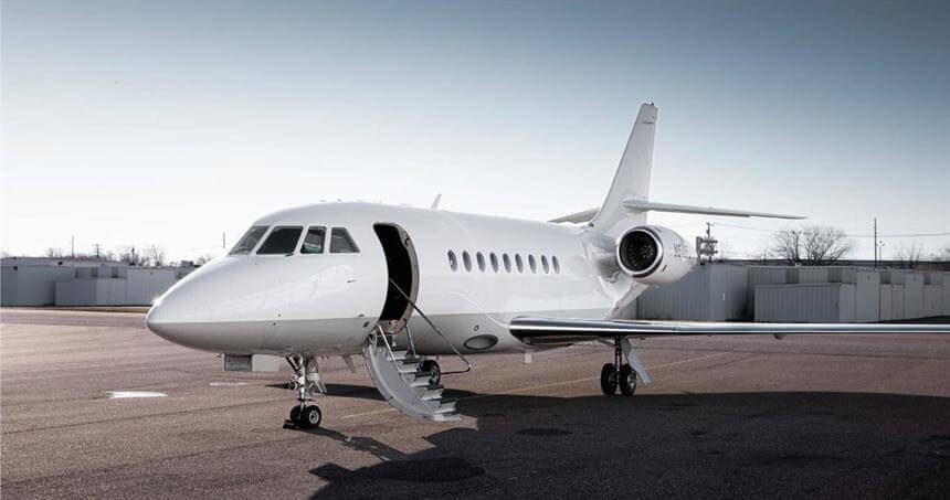 Falcon 2000 private jet charter - Jet Rose